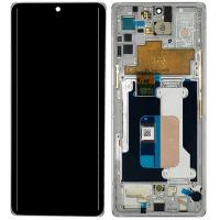 LG Velvet touch+lcd+frame white original – Phonepartseurope